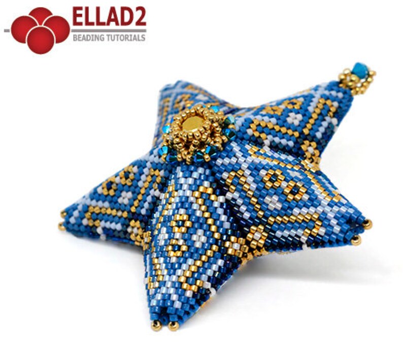 Beadwoven Star Beading Tutorial Beading Pattern for Star in - Etsy