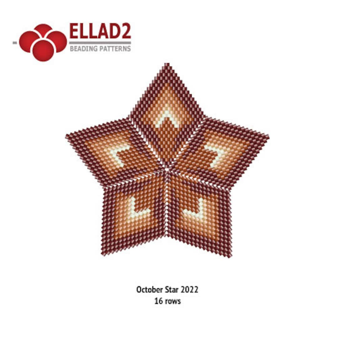 Beading Pattern 3D Beading Star - October Star 2022, Instant Download ...