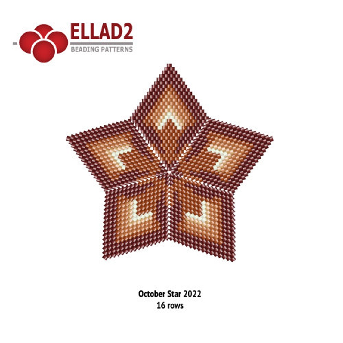 Beading Pattern 3D Beading Star October Star 2022 Instant - Etsy