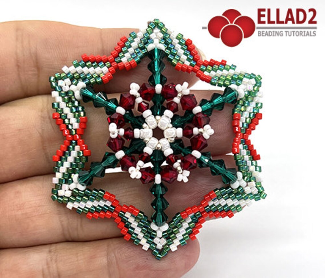 Tutorial Christmas Ornament or Pendant - Beading Tutorial, Instant ...