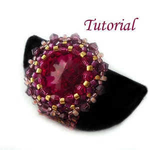 Tutorial Pink Bling Ring Beading Patterns PDF - Etsy