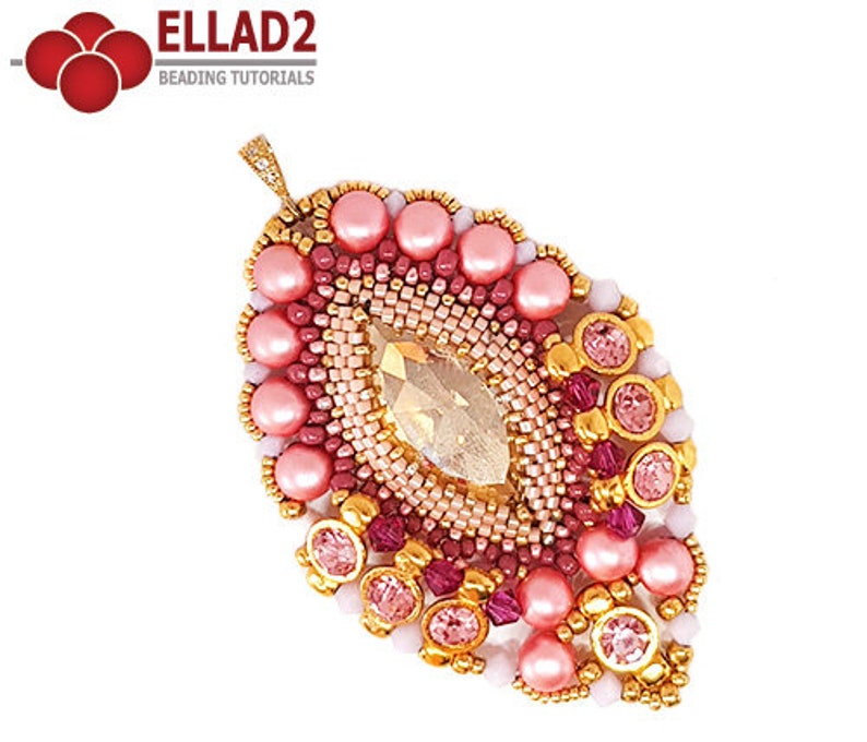Tutorial Agnes Pendant Beading Tutorial Beadwoven Pendant | Etsy