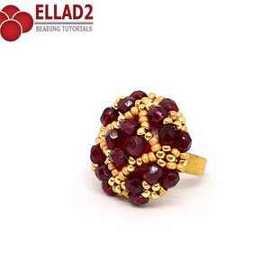 Tutorial Mila Ring - Beading Tutorial, Beadwoven Ring, Instant Download, Design by Ellad2 - Etsy