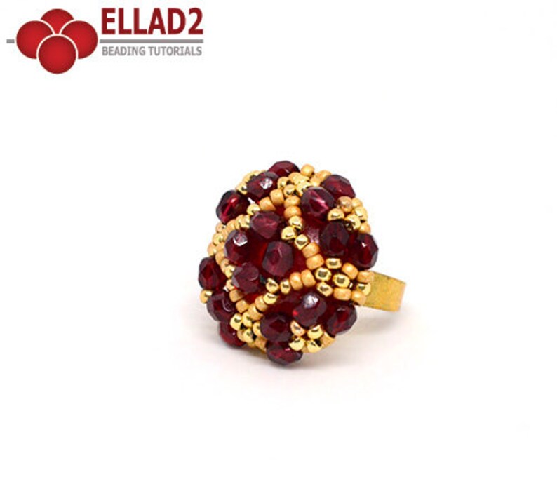 Tutorial Mila Ring Beading tutorial beadwoven ring instant | Etsy