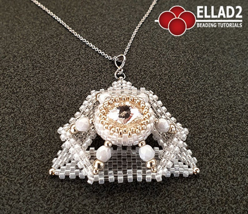 Beading Tutorial Hex Triangle Pendant Beading Pattern - Etsy