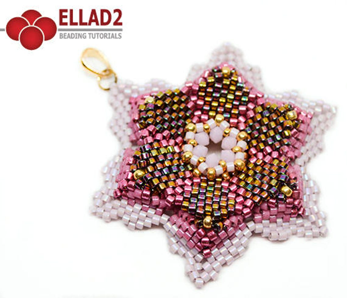 Tutorial Keya Pendant Beading Tutorial Flower-shaped - Etsy