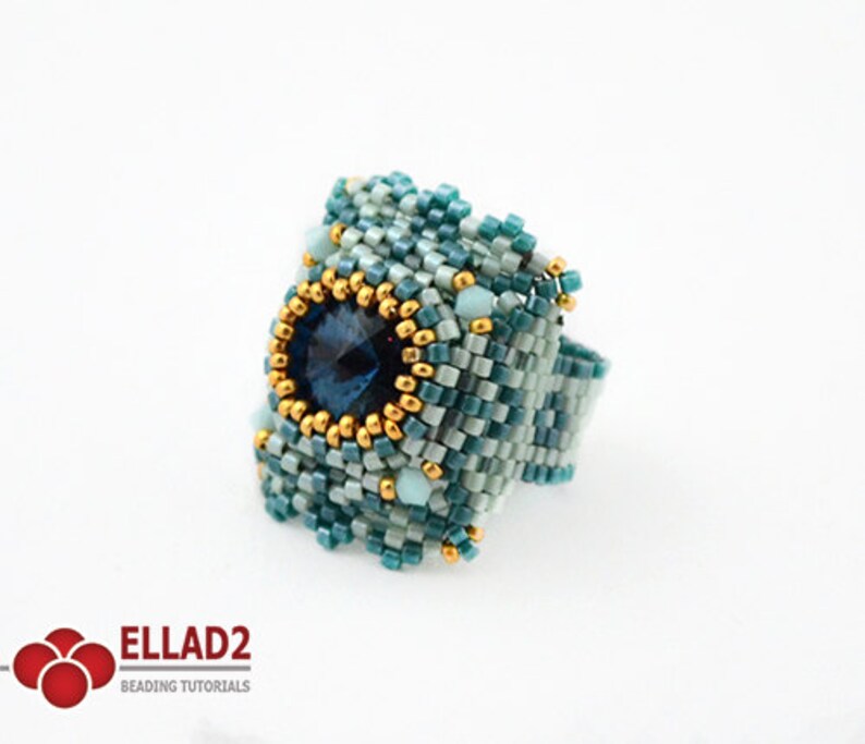 Tutorial Mint Ring-beading Tutorial Beading Pattern Ellad2 - Etsy
