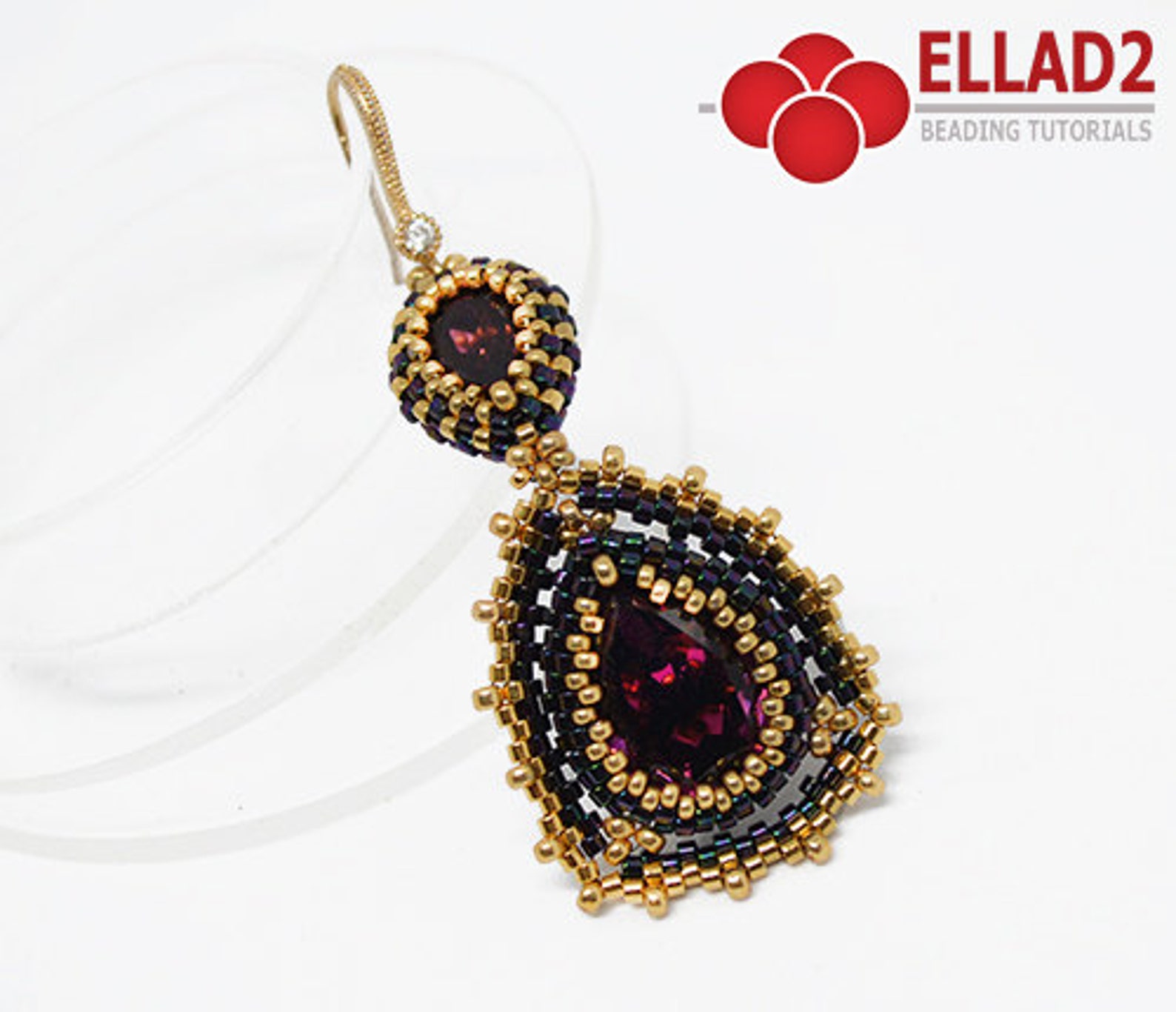 Tutorial Ona Earrings - Beading Tutorial, Beading Pattern, Earrings ...