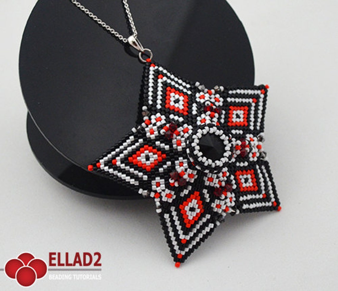 Tutorial Acamar Star Pendant-beading Tutorialbeading - Etsy