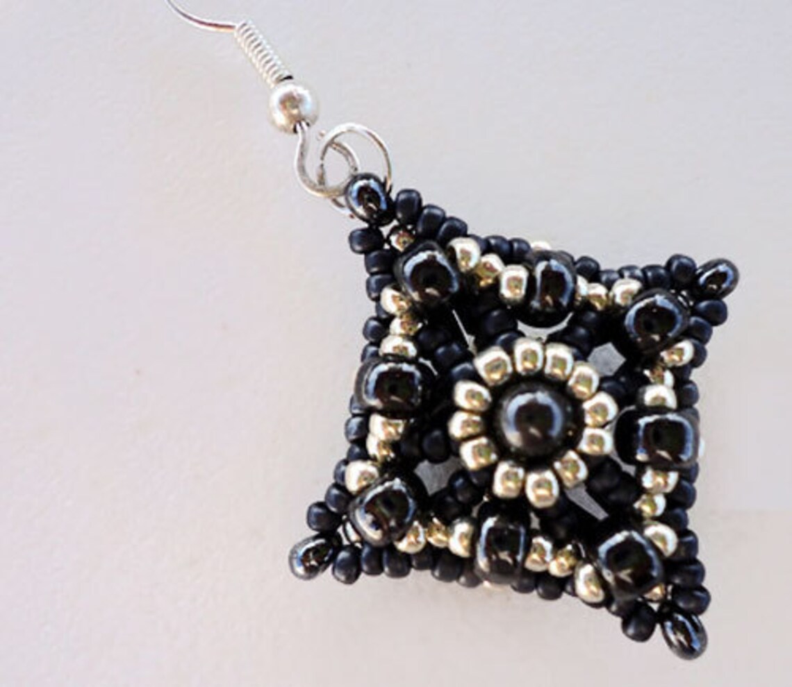Tutorial Filigree Earrings Bead Pattern - Etsy