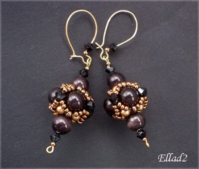TUTORIAL Beaded Bead Earrings Two Beaded Bead Beading - Etsy