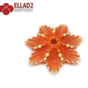Tutorial Sunset Flower - Beading Tutorial, Beading Pattern, Peyote ...