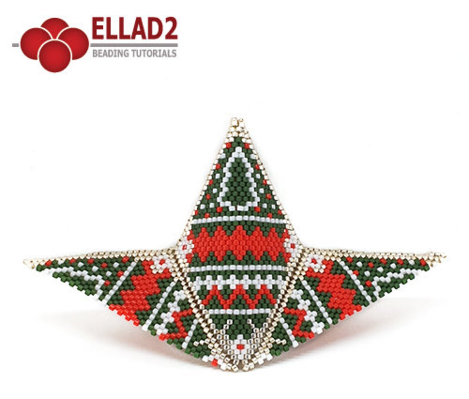 Beading Pattern Gnome 3D Beaded Star - Beading Pattern, 3D Peyote ...