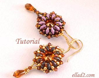 Tutorial Aurora Earrings Beading Pattern PDF Instant | Etsy