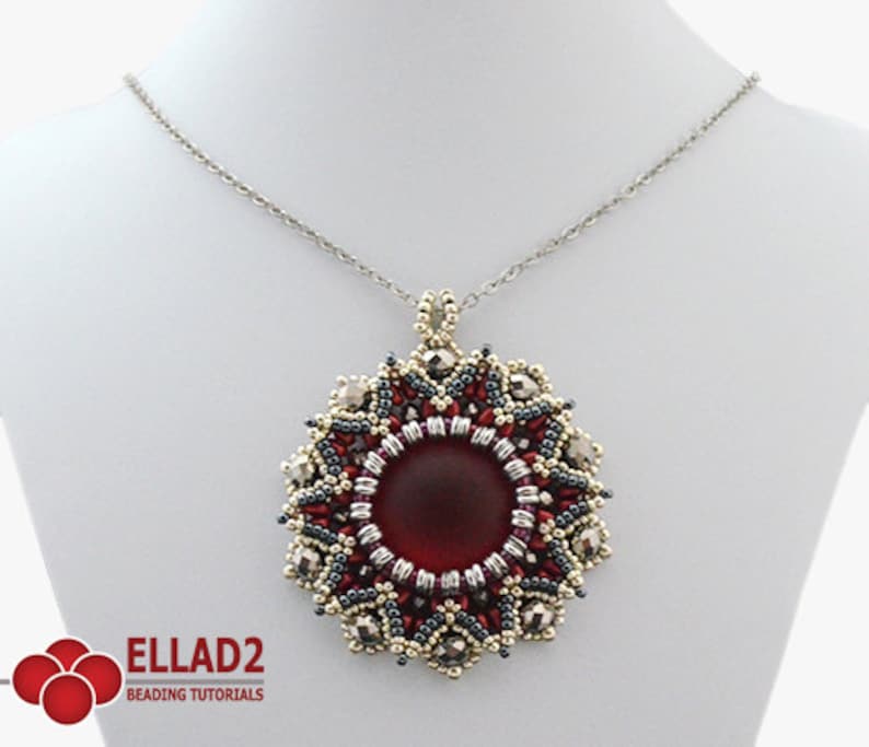 Tutorial Danica Pendant Beading Pattern Jewelry | Etsy