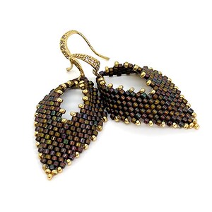 TUTORIAL Russian Leaf Earrings - Bead Pattern, Instant Download, PDF ...