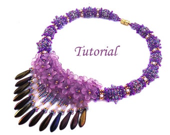 Tutorial Sunset Magic Necklace Beading Pattern PDF | Etsy