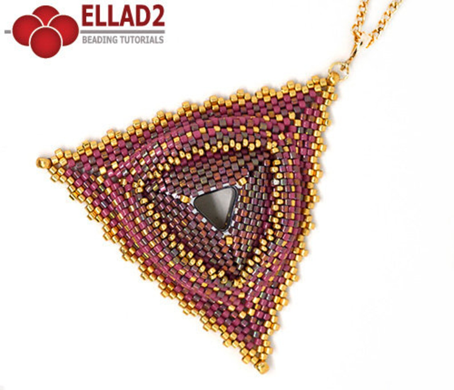 Tutorial Maya Triangle Pendant - in Peyote Stitch, Beading Tutorials ...