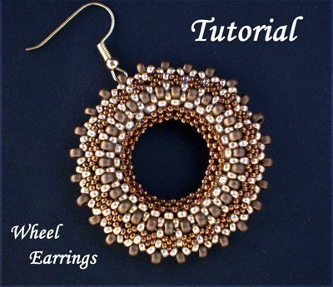 TUTORIAL Wheel Earrings - Bead Pattern PDF - Etsy