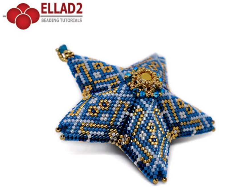 Beadwoven Star - Beading Tutorial, Beading Pattern for Star in Peyote ...