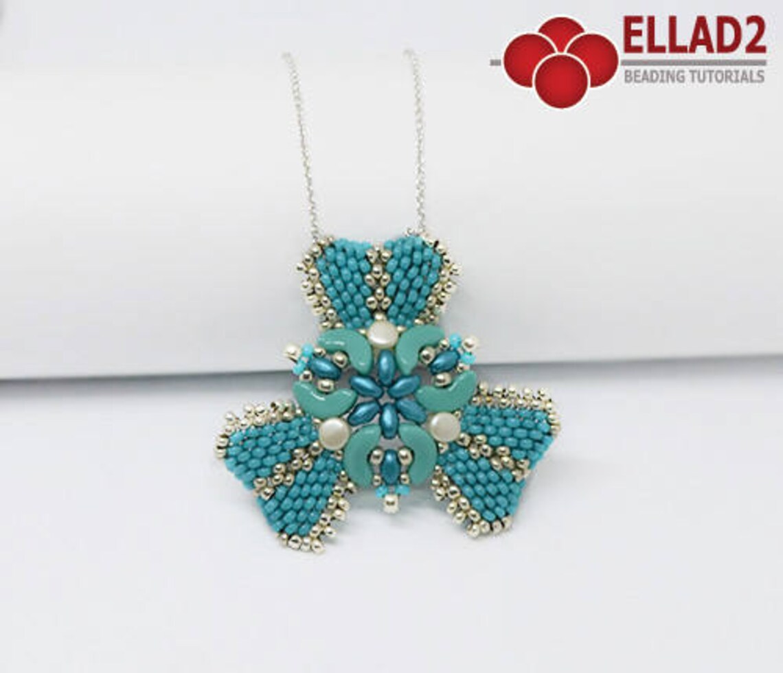 Tutorial Arcos Triangle Pendant-Beading Tutorial Beading | Etsy