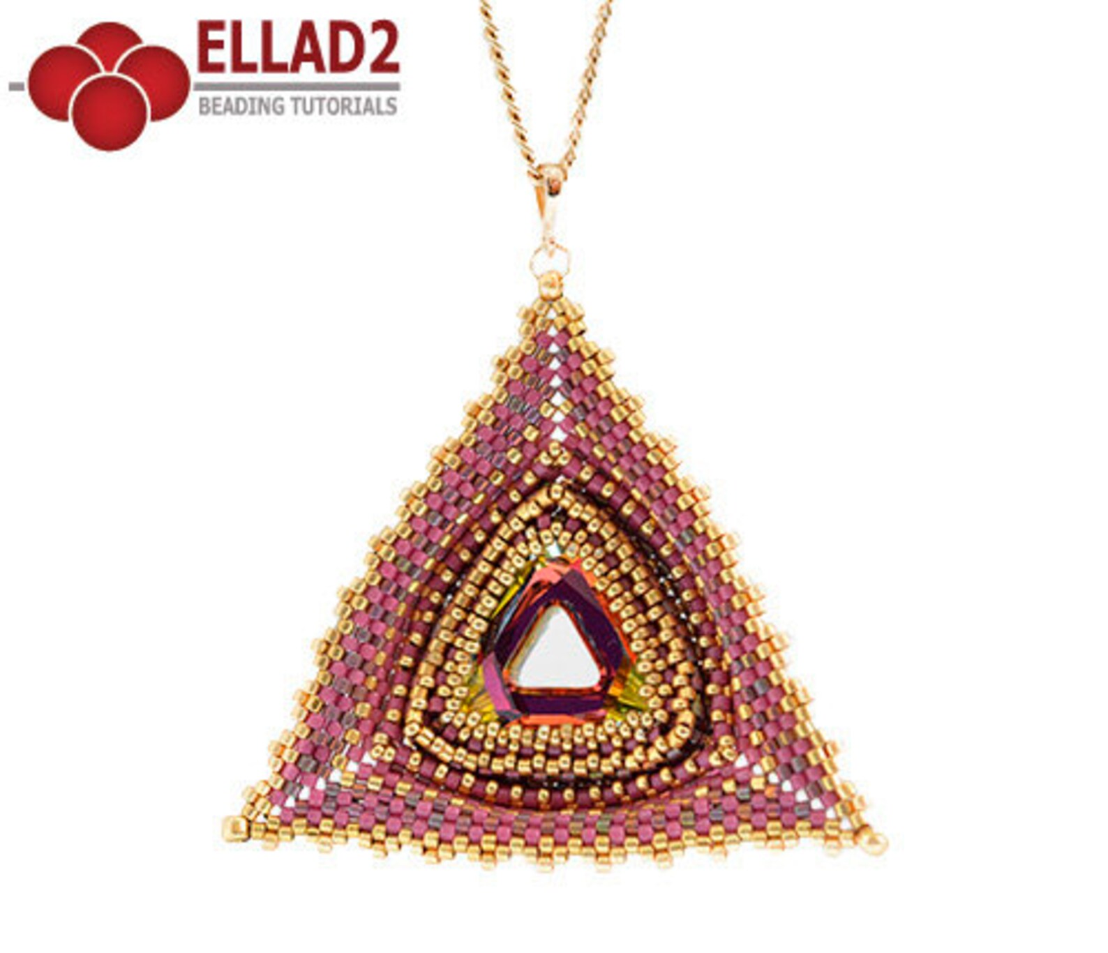 Tutorial Maya Triangle Pendant in Peyote Stitch Beading | Etsy