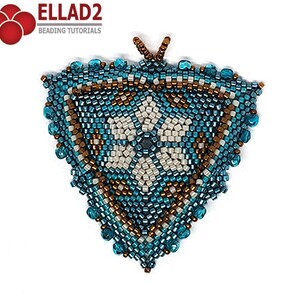 Tutorial Trillium Pendant - Beaded Triangle, Peyote Stitched Triangle, Beading Pattern by Ellad2 ...