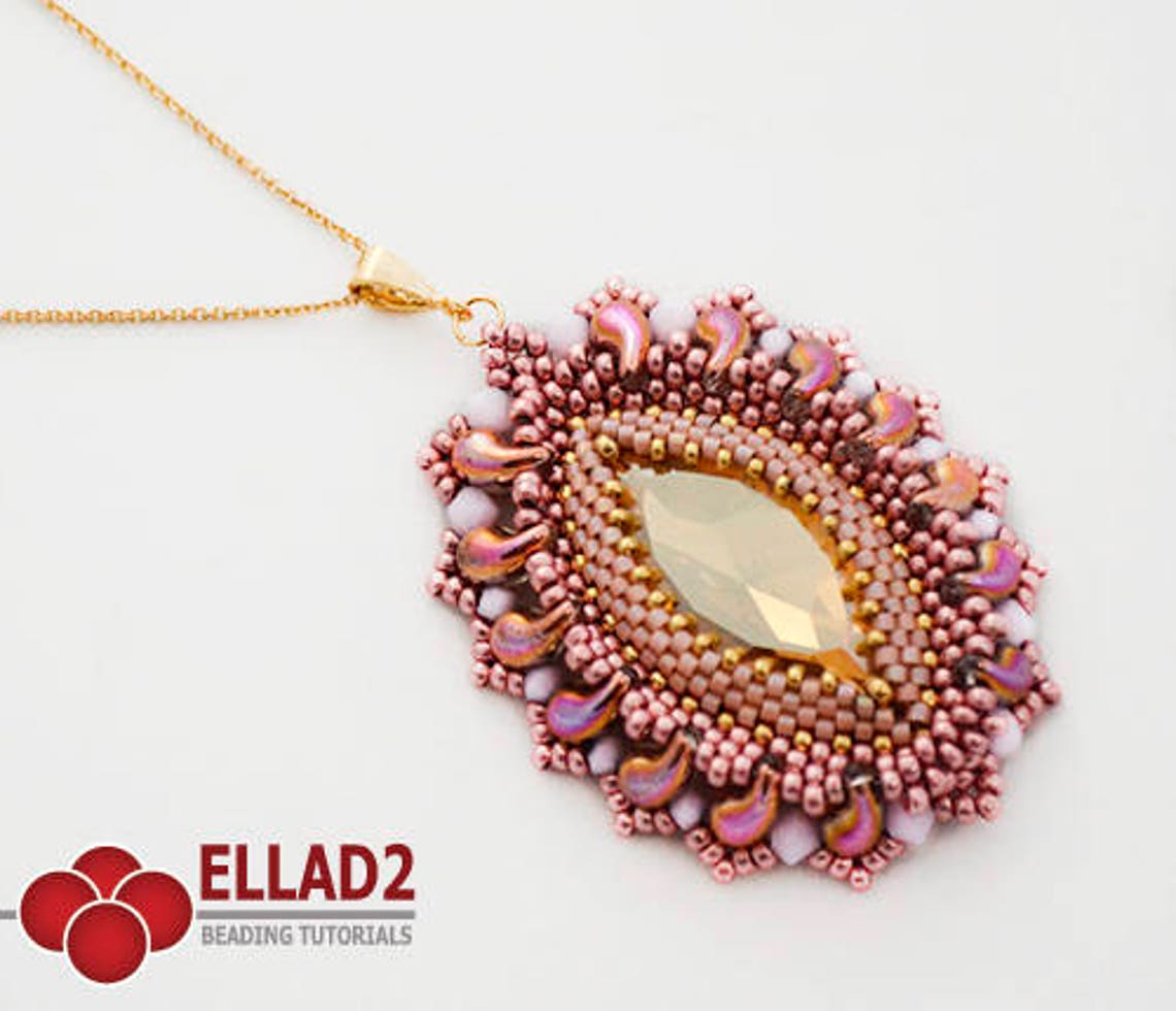 Tutorial Sunset Pendant Beading Tutorial Beading Pattern - Etsy