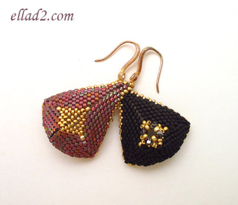 Tutorial Triangular Drop Earrings Instant Download - Etsy