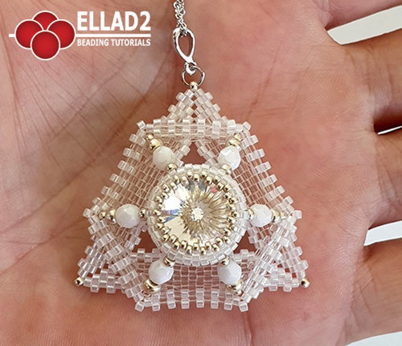 Beading Tutorial Hex Triangle Pendant Beading Pattern - Etsy