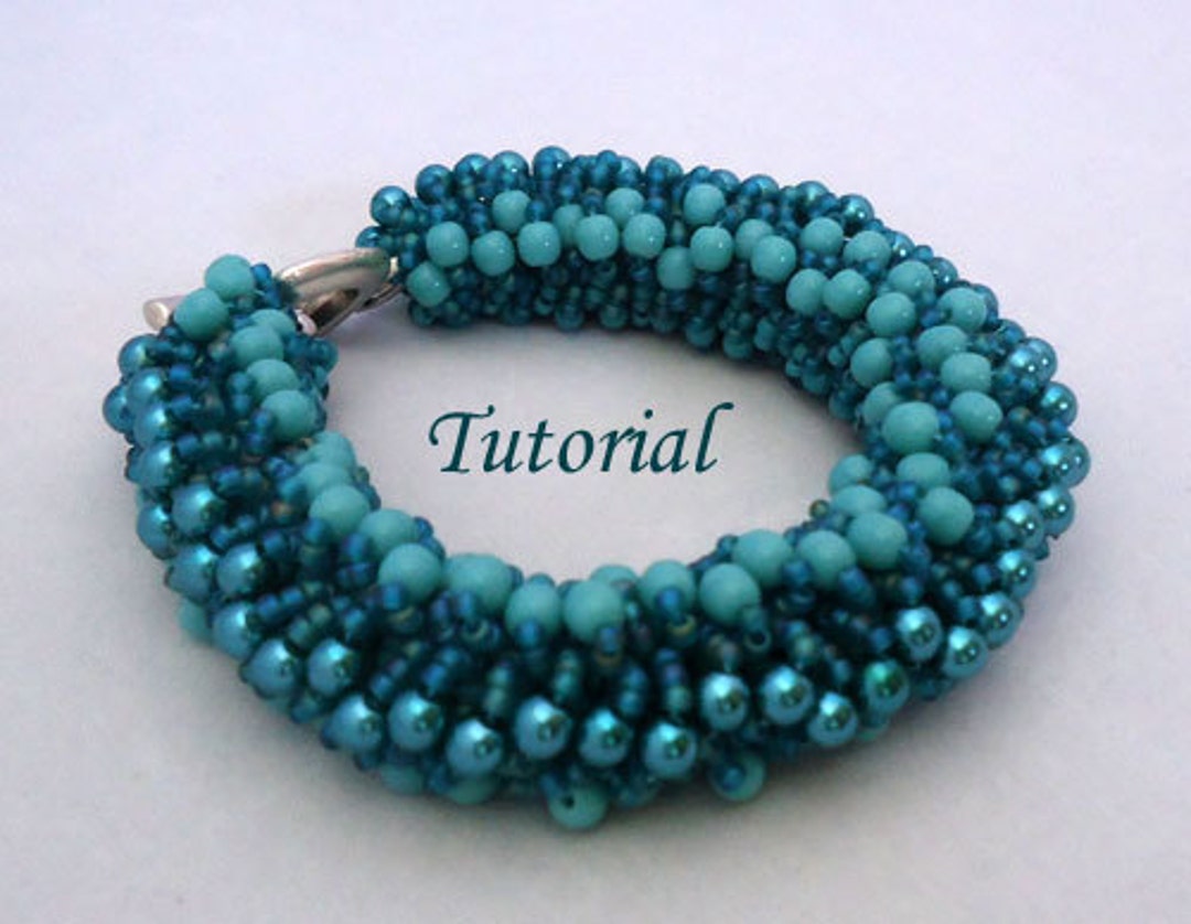 Tutorial True Blue Bracelet - Beading Pattern PDF - Etsy