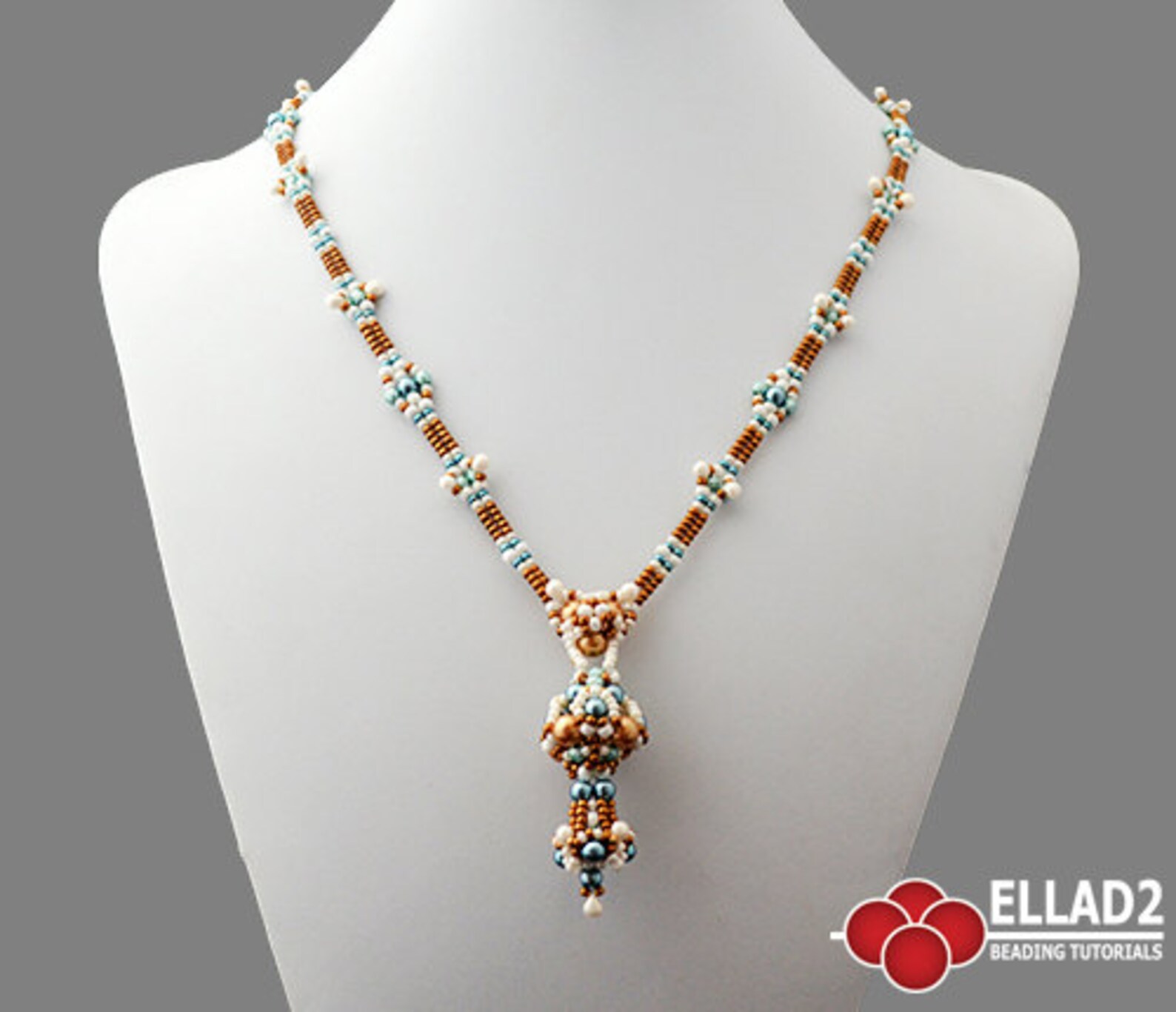 Tutorial Amalia Necklace-beading Tutorial, Beading Pattern, Necklace ...