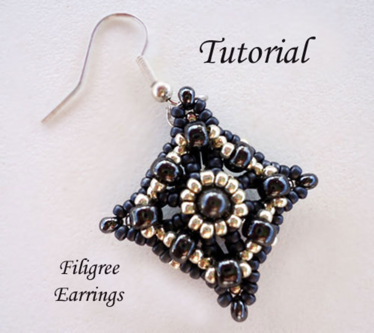 Tutorial Filigree Earrings Bead Pattern - Etsy