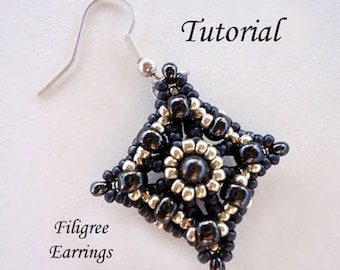 TUTORIAL Wheel Earrings Bead Pattern PDF | Etsy