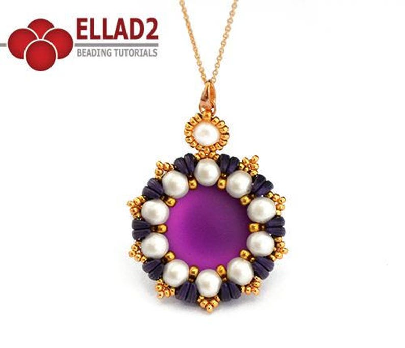 Tutorial Margo Pendant - Beading Tutorial, Beading Pattern, Instant ...