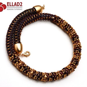 Tutorial Diamond Duo Necklace-beading Tutorial, Beading Pattern, Ellad2 ...