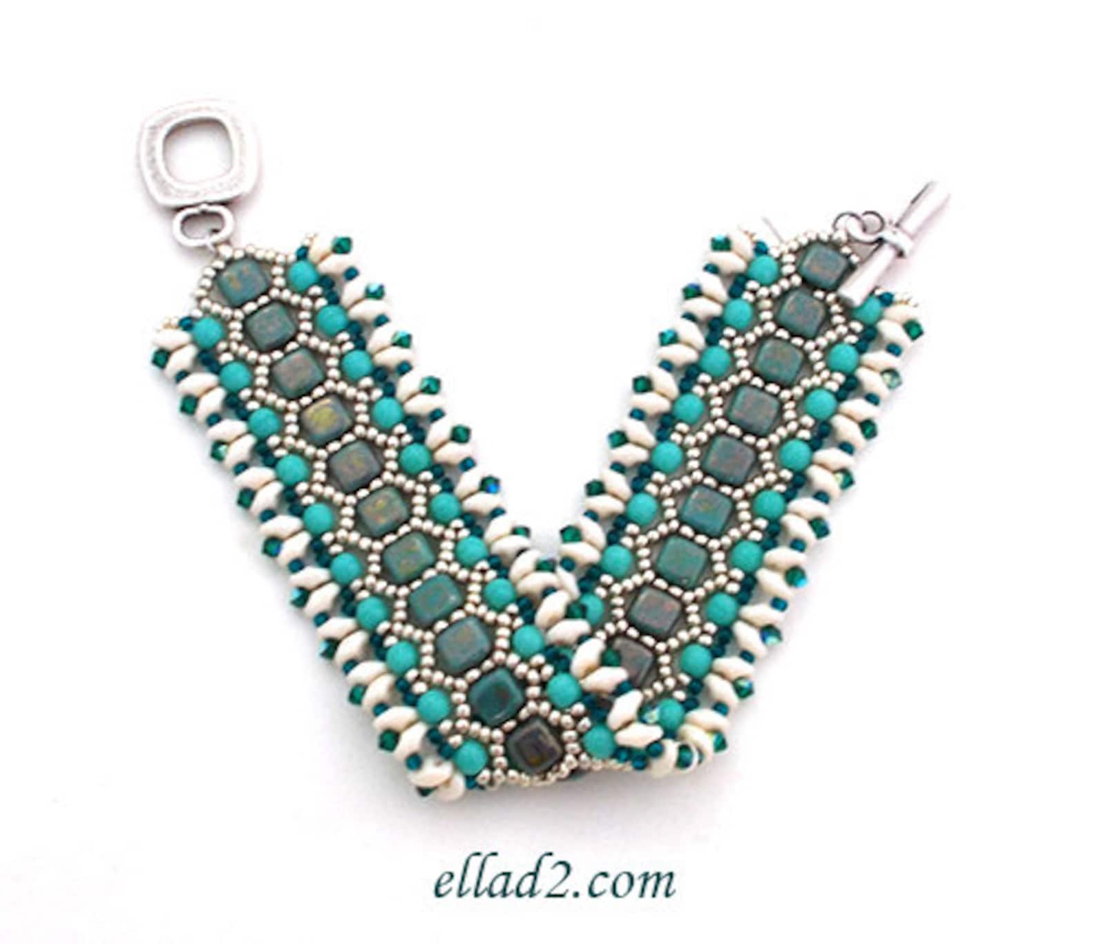 Beading Tutorial Honeycomb Bracelet - Beading Pattern, PDF, Instant ...