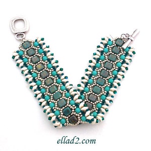 Beading Tutorial Honeycomb Bracelet - Beading Pattern, PDF, Instant ...