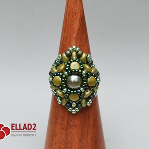 Beading Tutorial Ring Grand Anse Beading Pattern Instant - Etsy