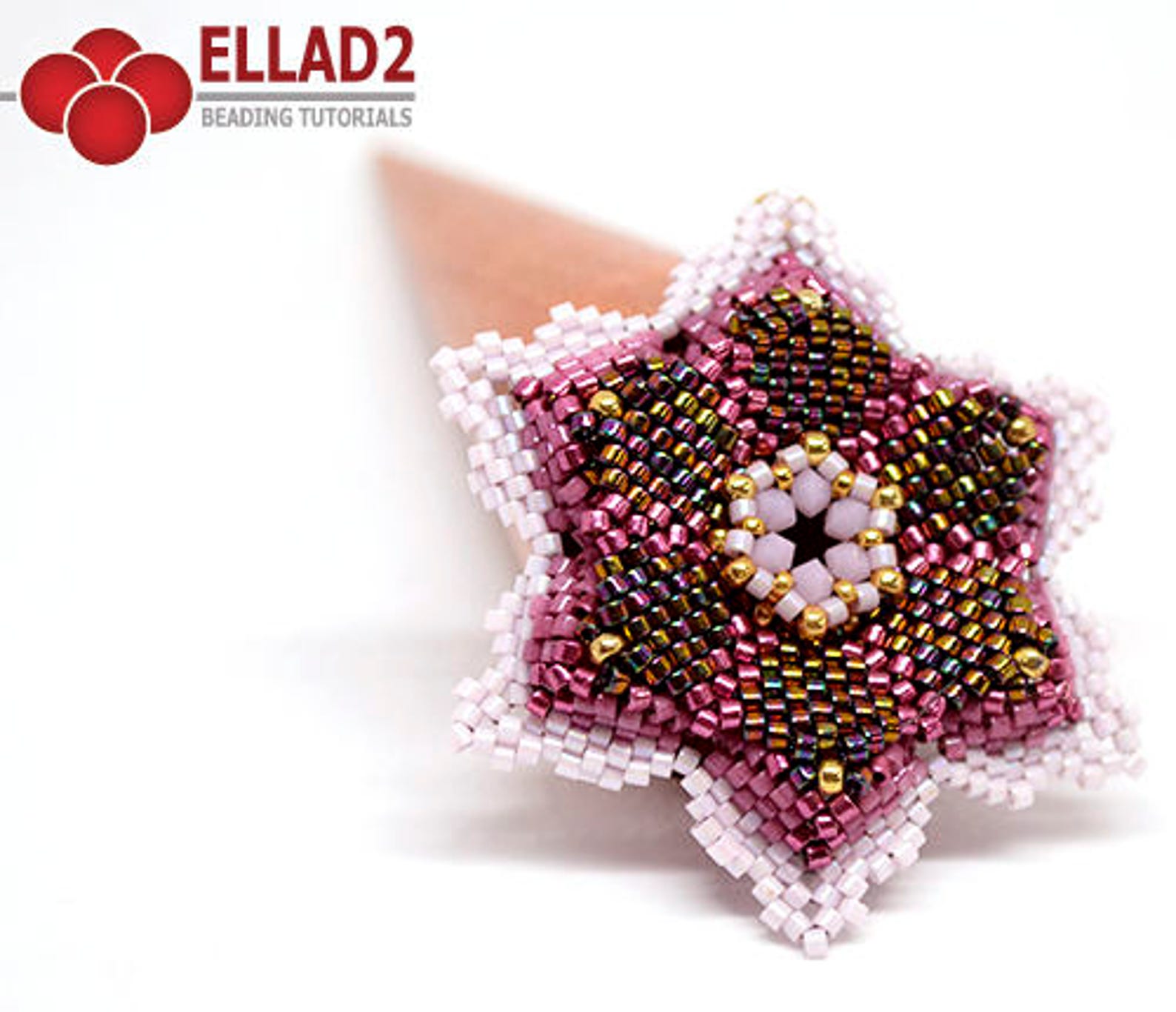 Tutorial Keya Pendant Beading Tutorial Flower-shaped - Etsy
