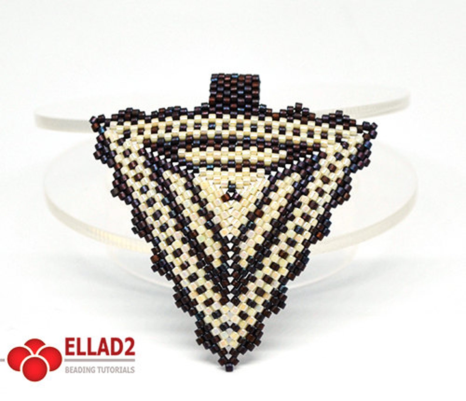 Tutorial Peyote Triangle Pendant-beading Tutorial Instant - Etsy