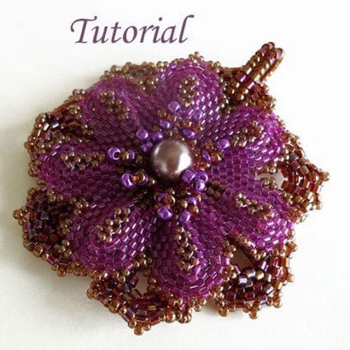 Tutorial Everlasting Flower Pendant Beading Pattern PDF - Etsy