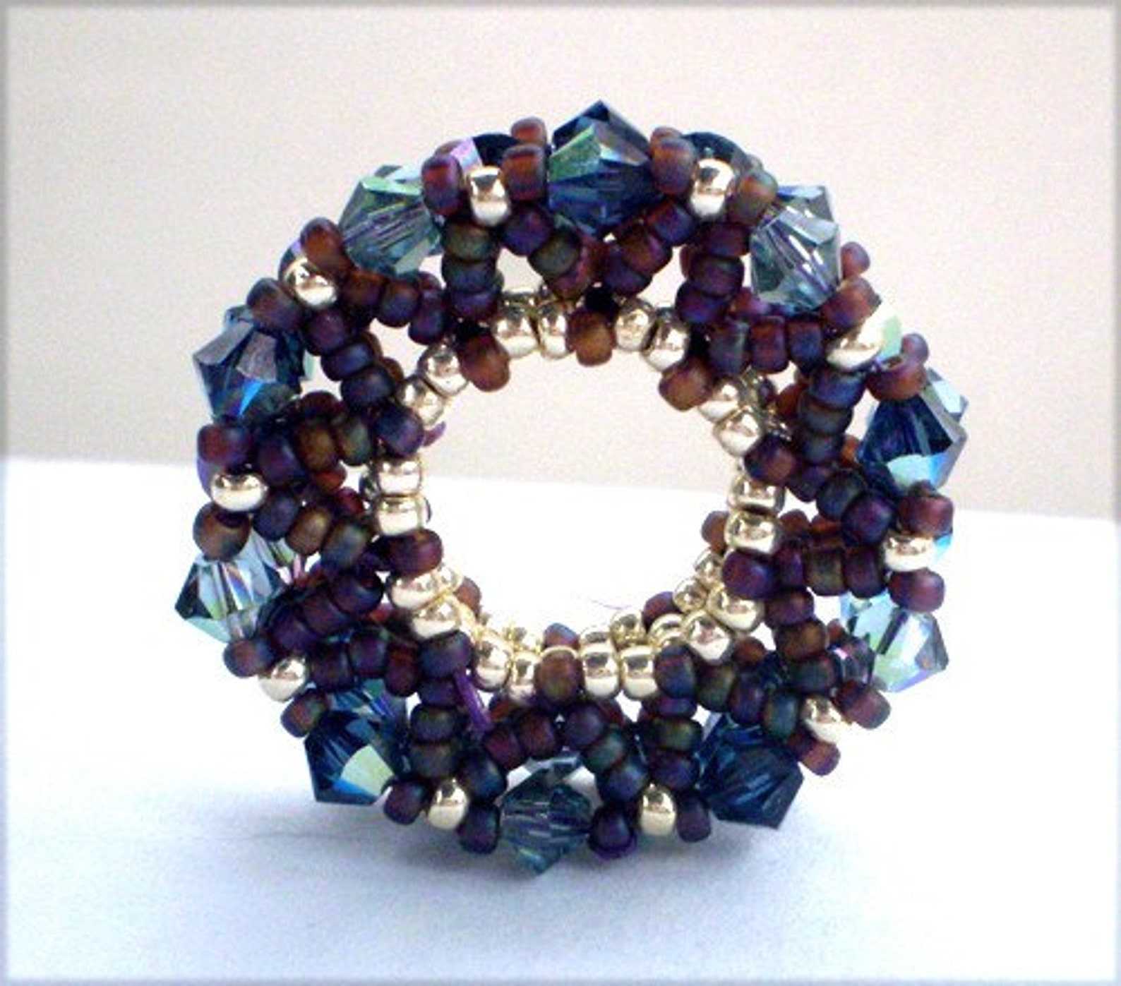 TUTORIAL Rolling Blue Beading Pattern | Etsy