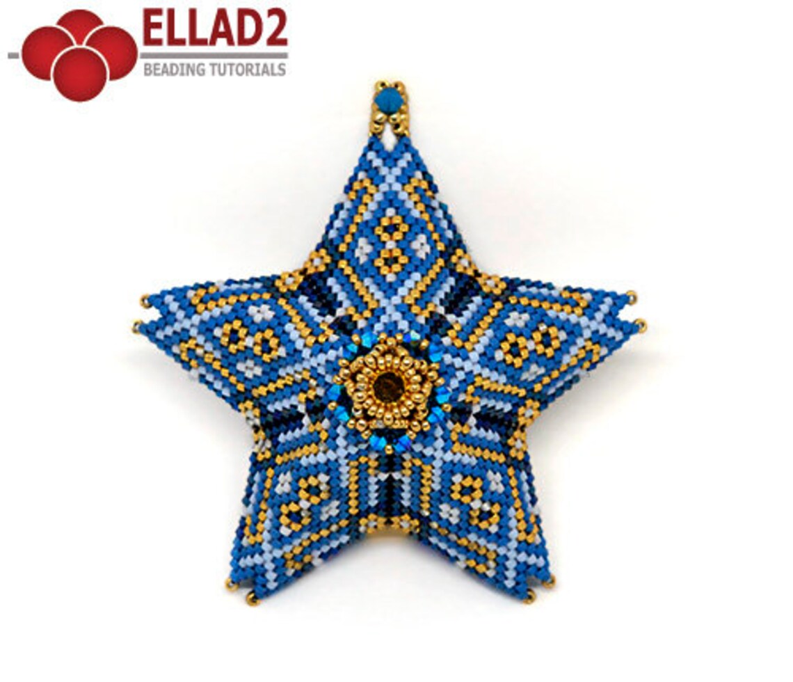 Beadwoven Star - Beading Tutorial, Beading Pattern for Star in Peyote ...