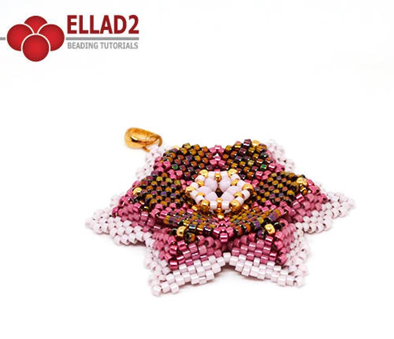 Tutorial Keya Pendant Beading Tutorial Flower-shaped - Etsy