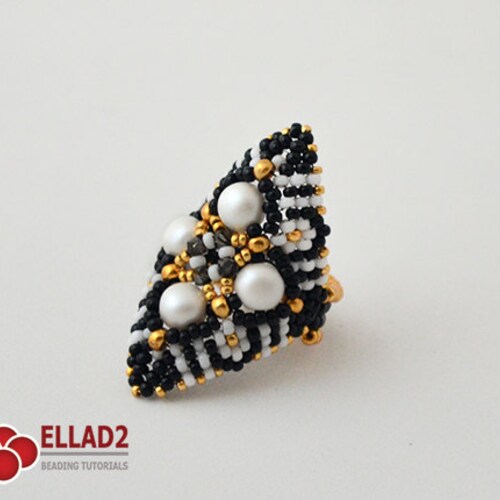 Tutorial Mint Ring-beading Tutorial Beading Pattern Ellad2 - Etsy