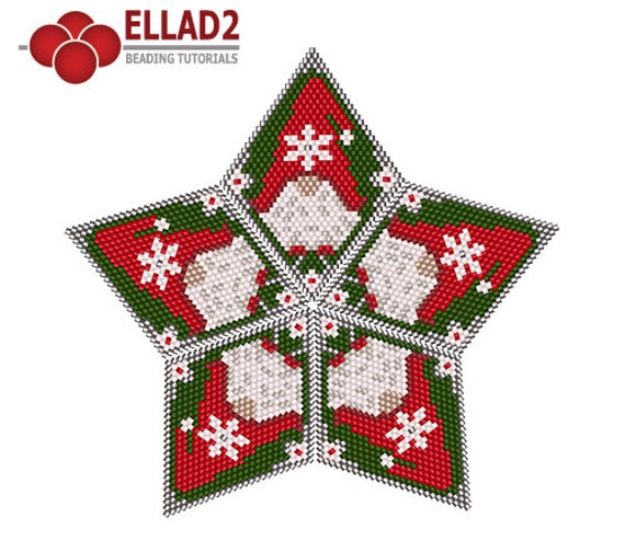 Beading Pattern Gnome 3D Beaded Star Beading Pattern 3D - Etsy