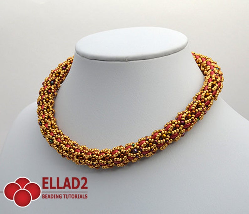 Tutorial Infinity Necklace - Beading Pattern, Beading Tutorial, Instant ...