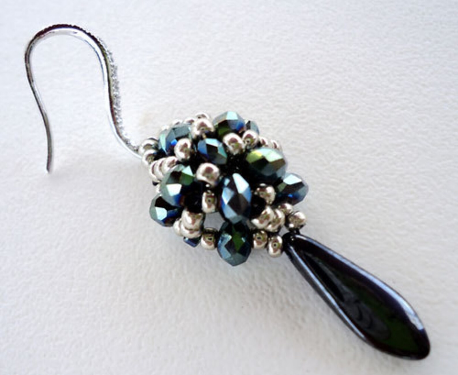 Tutorial Faceted Blue Earrings - Bead Pattern PDF - Etsy