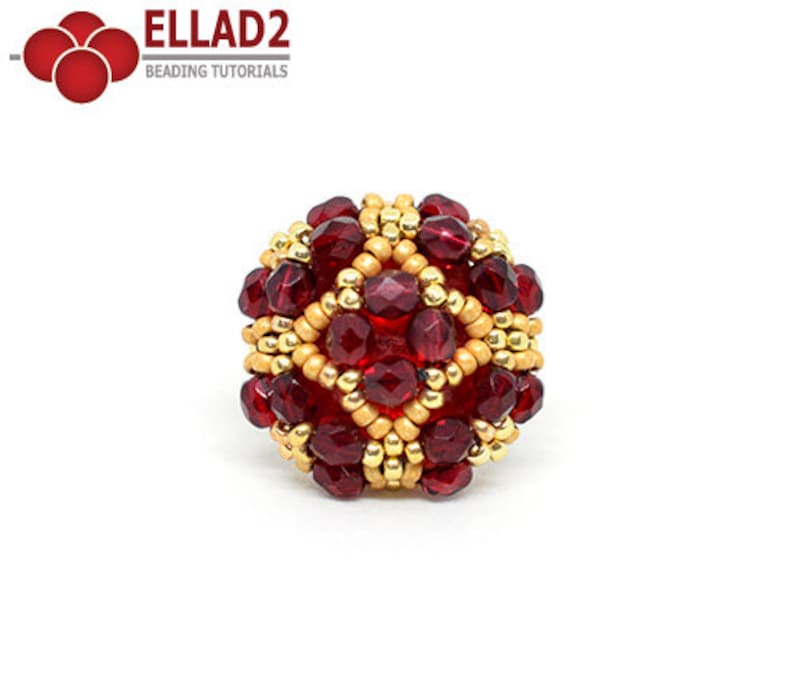 Tutorial Mila Ring Beading tutorial beadwoven ring instant | Etsy